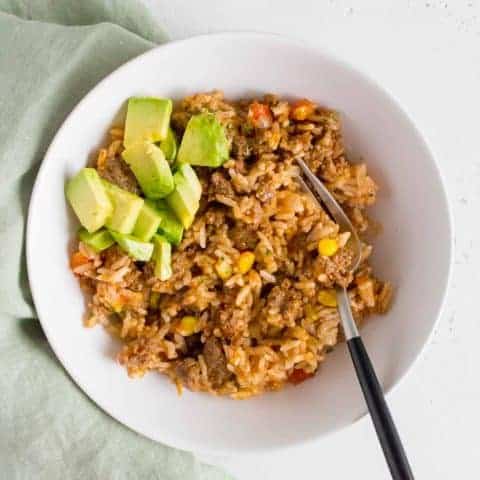 Taco Beef and Rice Skillet - One Pot Only — easy recipes using one pot ...