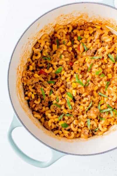 One Pot Cheesy Salsa Beef Pasta | One Pot Pasta