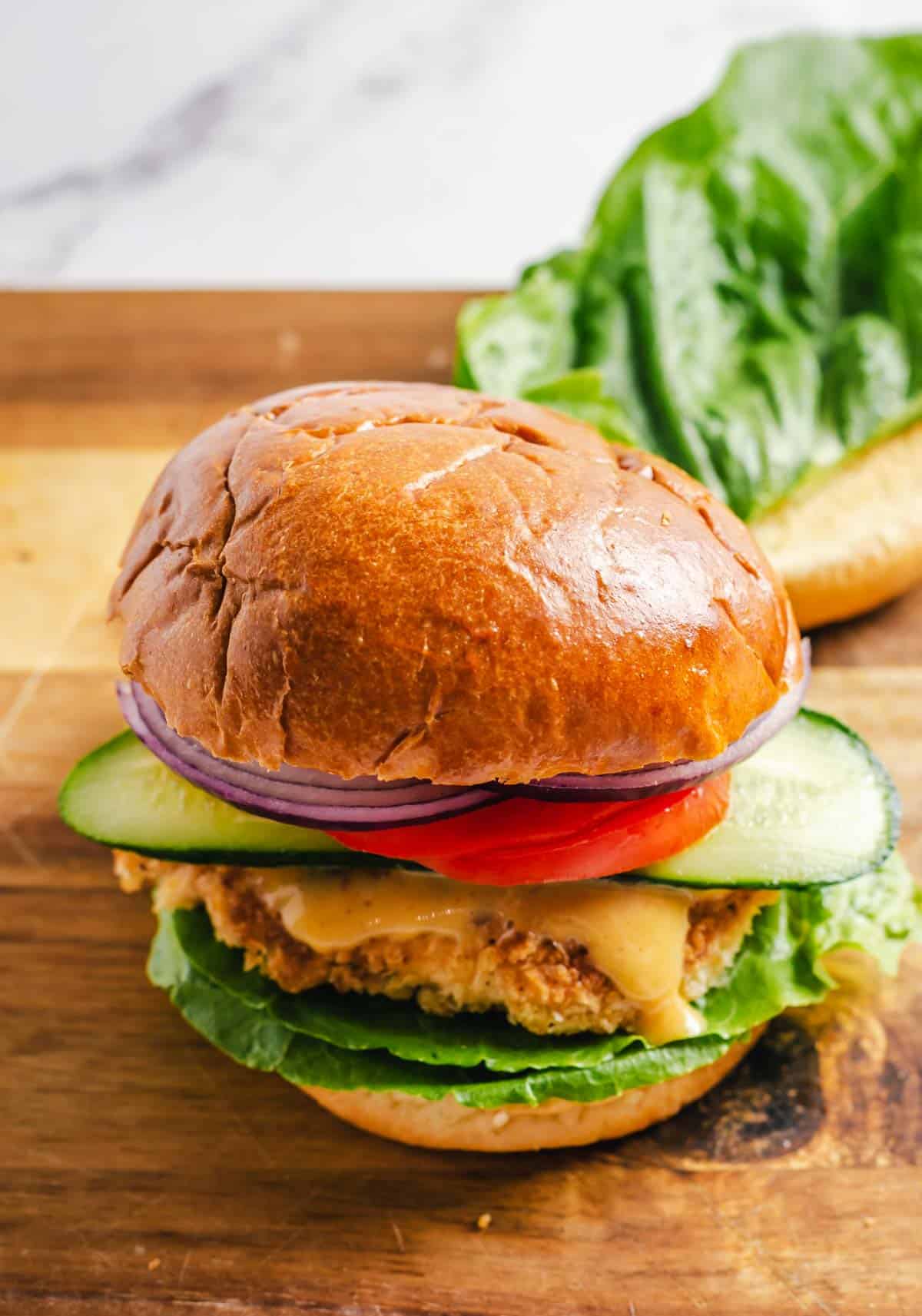 Super Easy Crispy Chicken Sandwich — No Deep Frying | One Pot Only