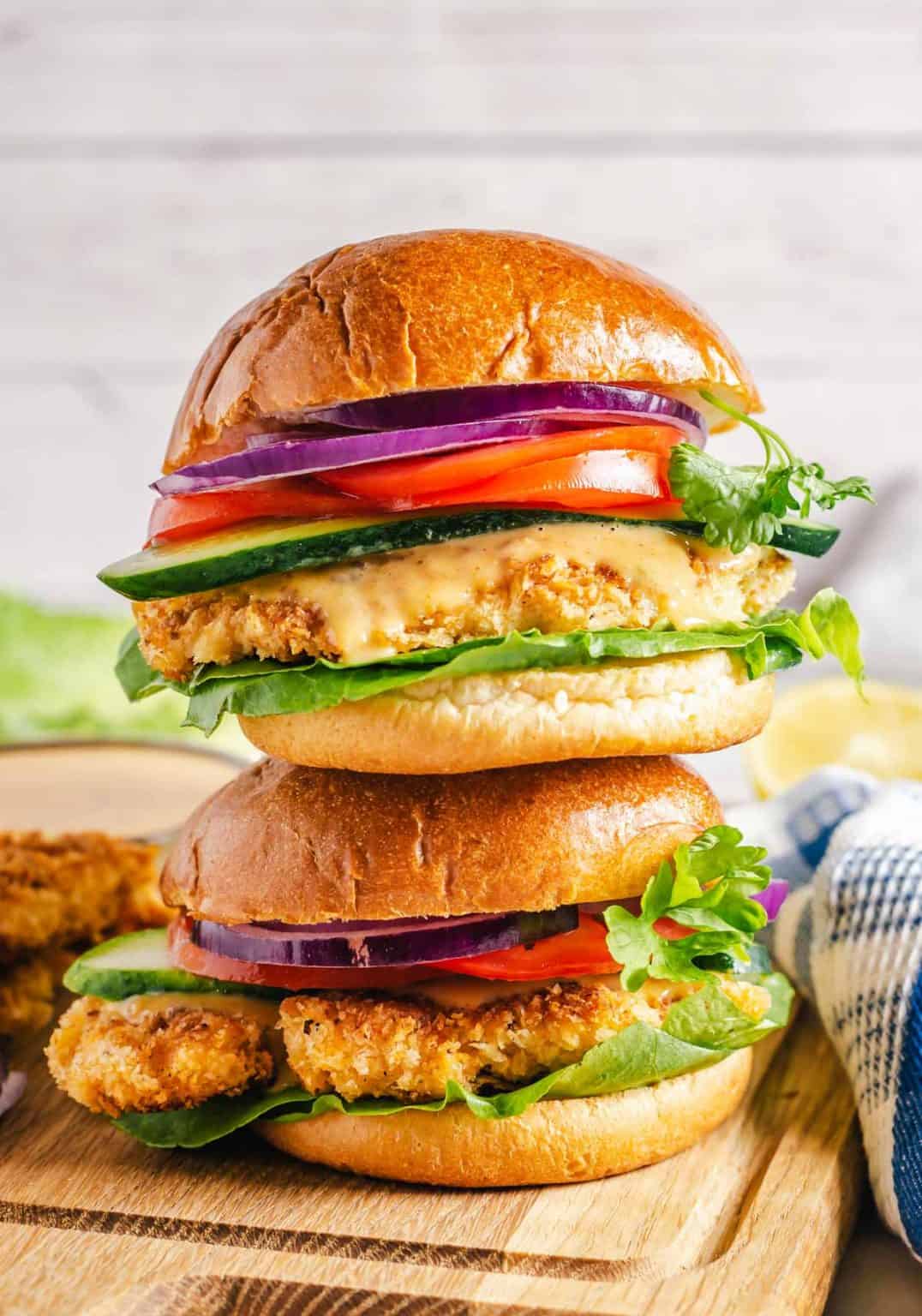 Super Easy Crispy Chicken Sandwich — No Deep Frying | One Pot Only