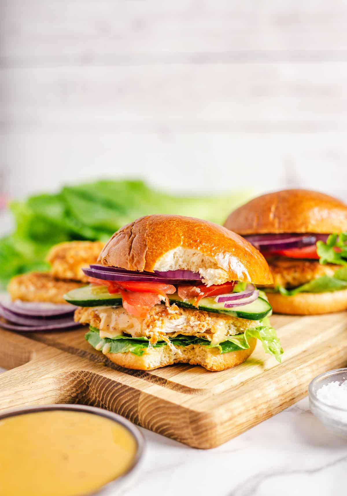 Super Easy Crispy Chicken Sandwich — No Deep Frying | One Pot Only