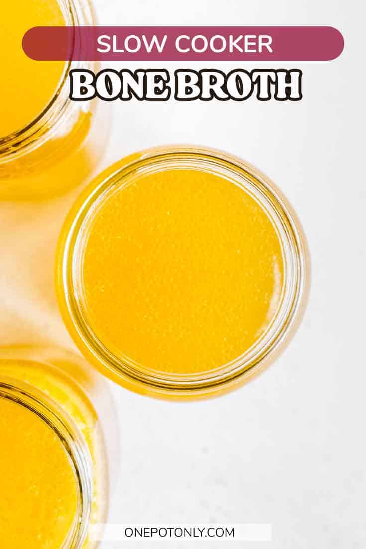Slow Cooker Bone Broth - One Pot Only — easy recipes using one pot only!