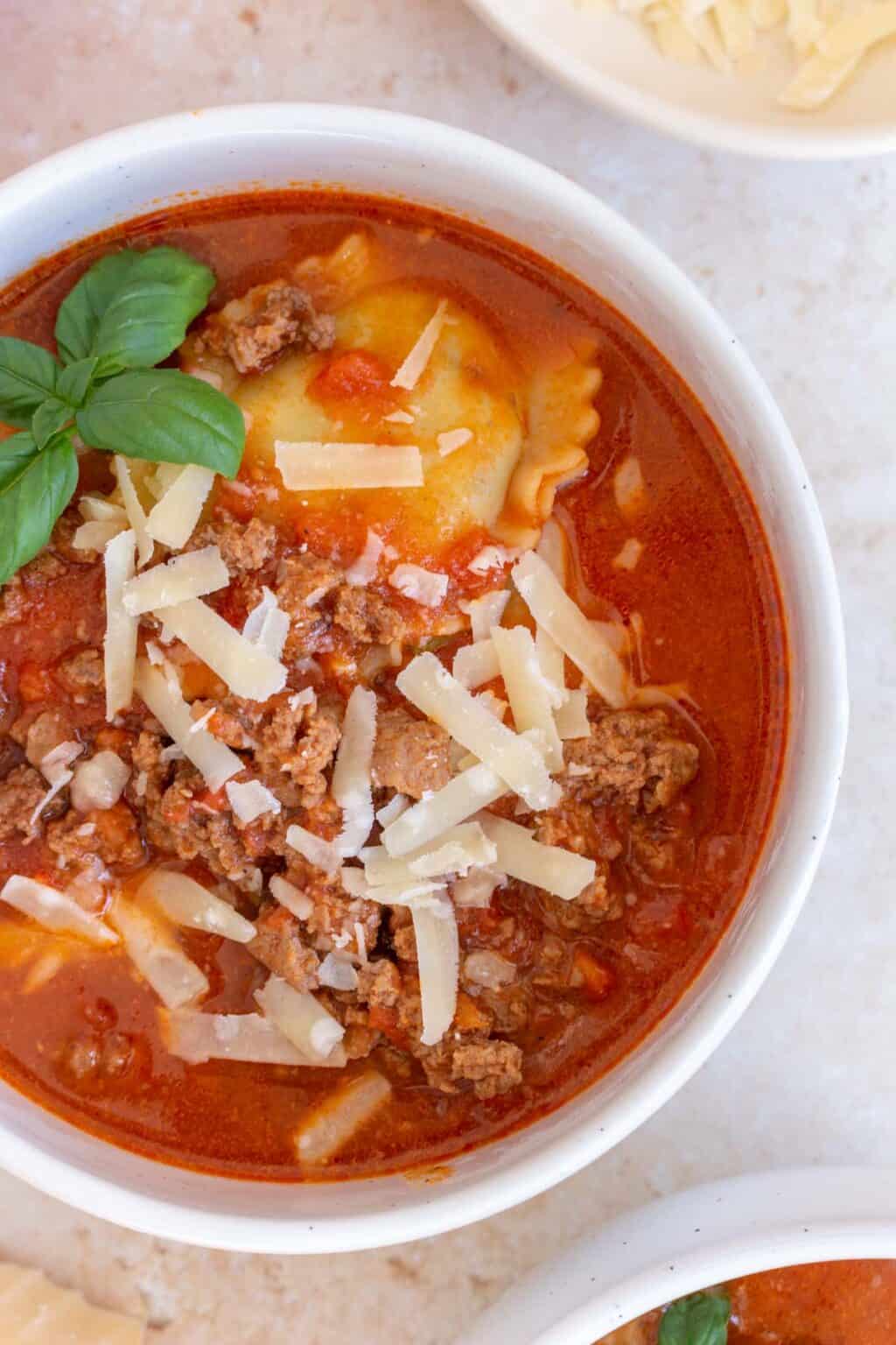 Ravioli Soup with Ground Beef - One Pot Only — easy recipes using one ...