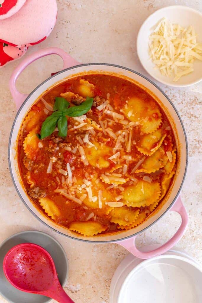 Ravioli Soup with Ground Beef - One Pot Only — easy recipes using one ...